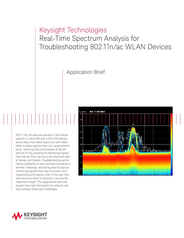 Real-Time Spectrum Analysis for 802.11n/ac Device Troubleshooting PDF Asset Page | Keysight